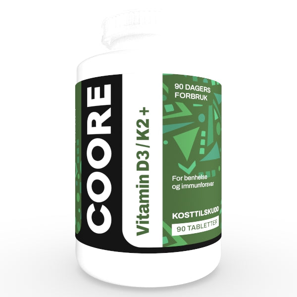COORE Vitamin D3/K2+ (90 doser!)